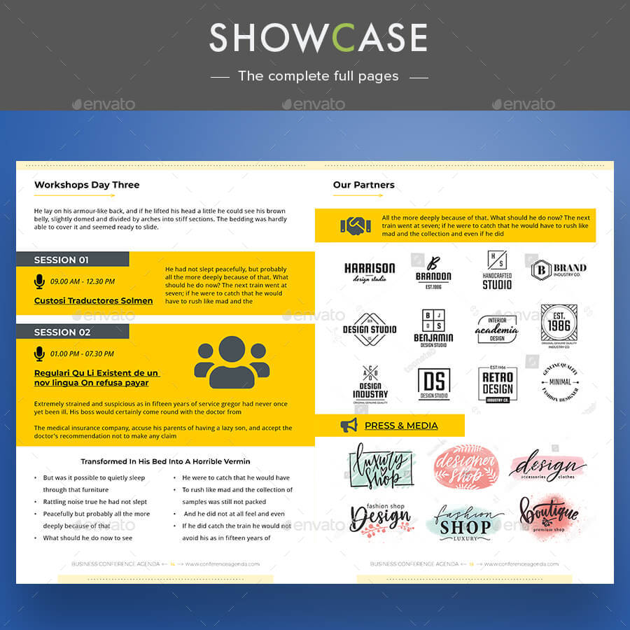 Conference Agenda Brochure, Print Templates | GraphicRiver