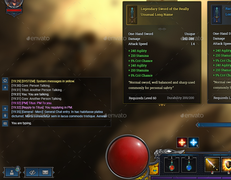 Cleric - RPG User Interface, Game Assets | GraphicRiver