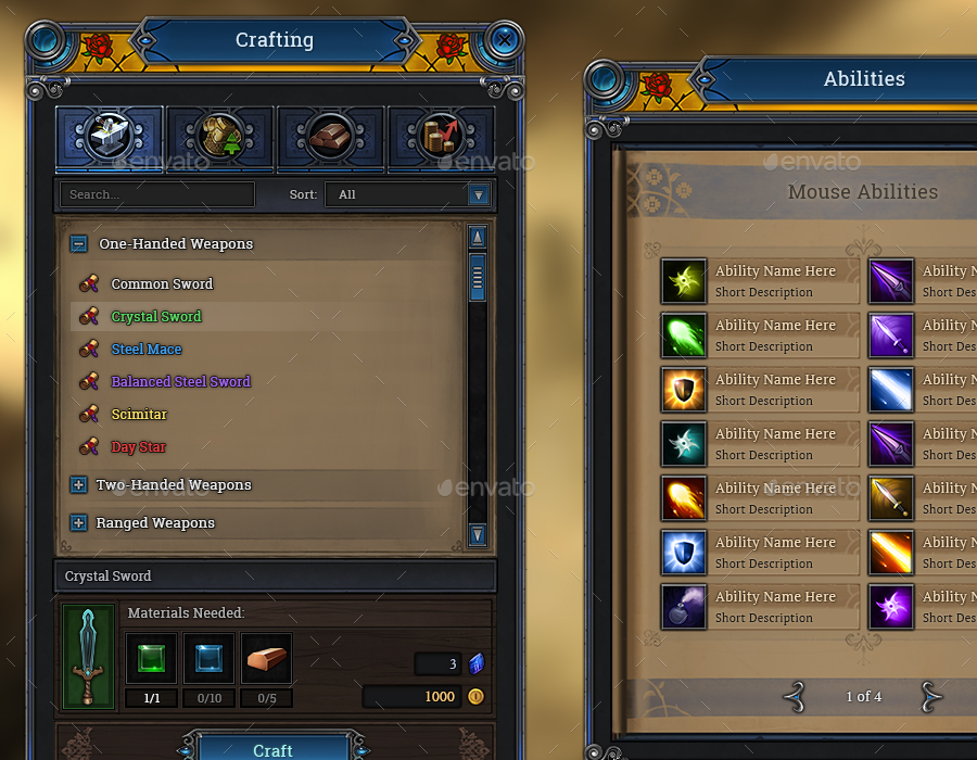 Cleric - RPG User Interface, Game Assets | GraphicRiver