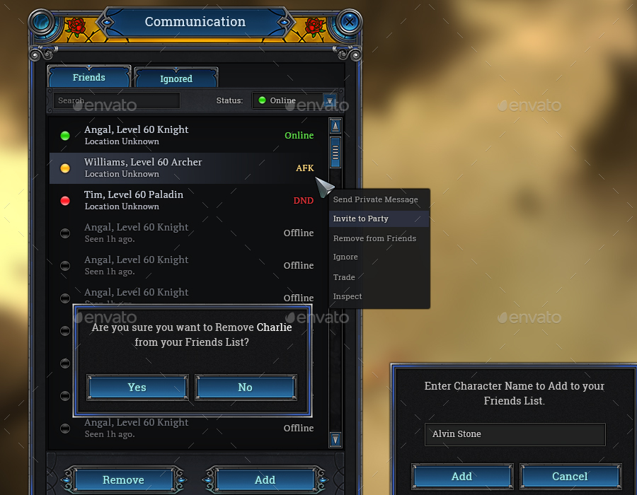 Cleric - RPG User Interface, Game Assets | GraphicRiver