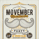 Movember Moustache Party, Print Templates | GraphicRiver