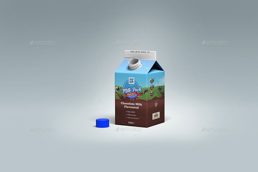 Milk Pack Mock-up v2, Graphics | GraphicRiver