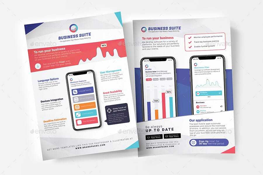 Mobile App Poster, Print Templates | GraphicRiver