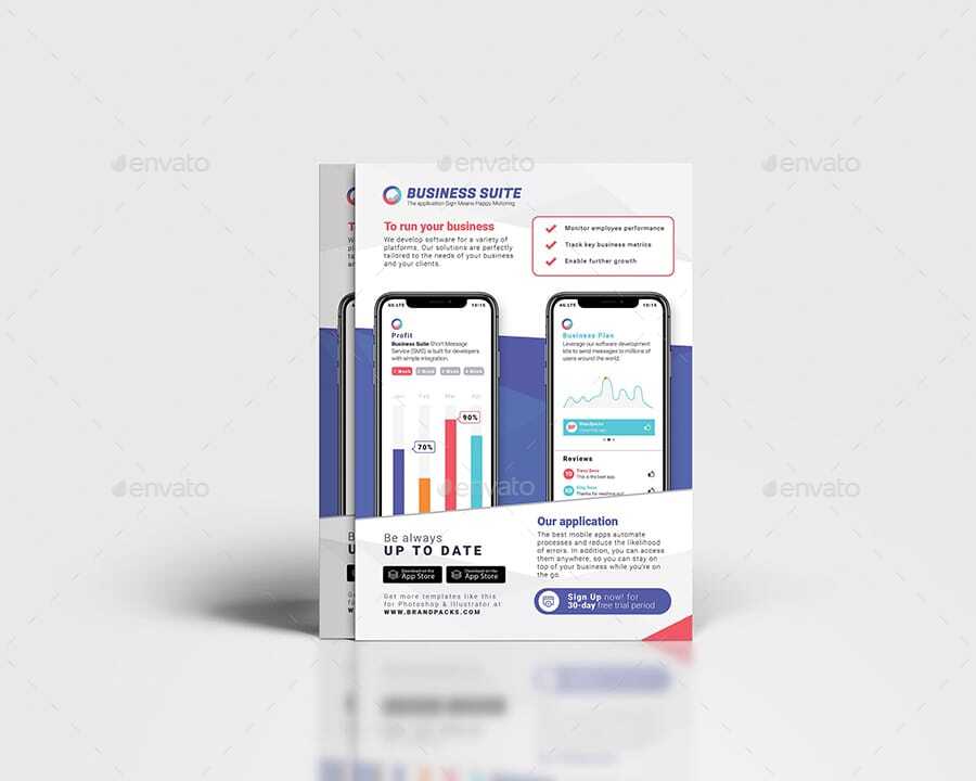 Mobile App Poster, Print Templates | GraphicRiver