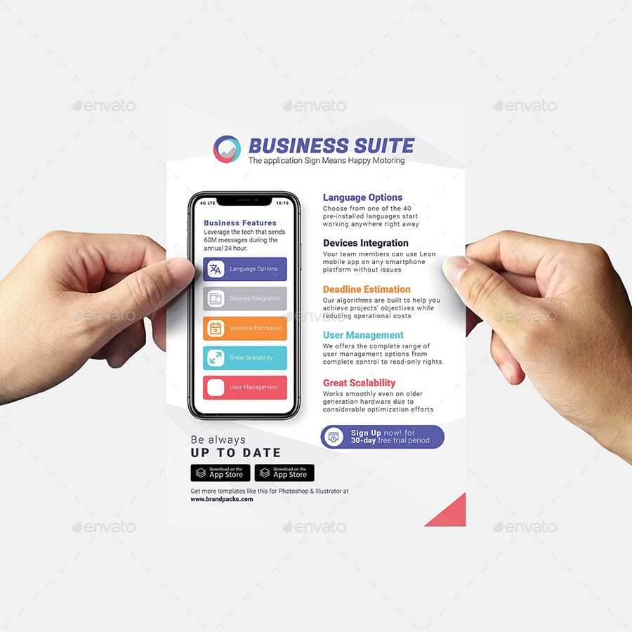 Mobile App Flyer Templates, Print Templates | GraphicRiver