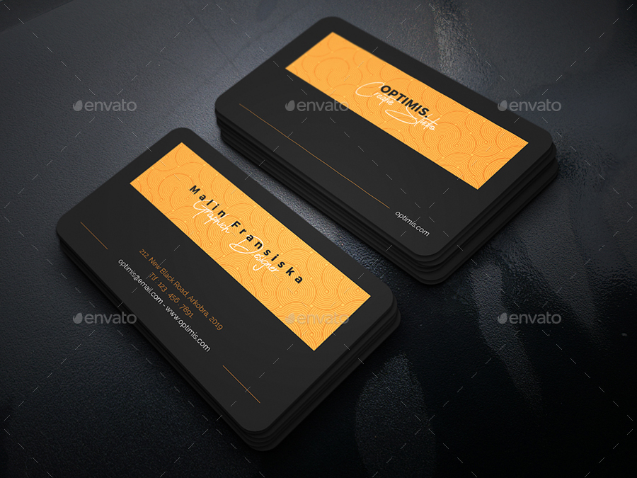 Pattern Dark Version Creative Business Card, Print Templates | GraphicRiver