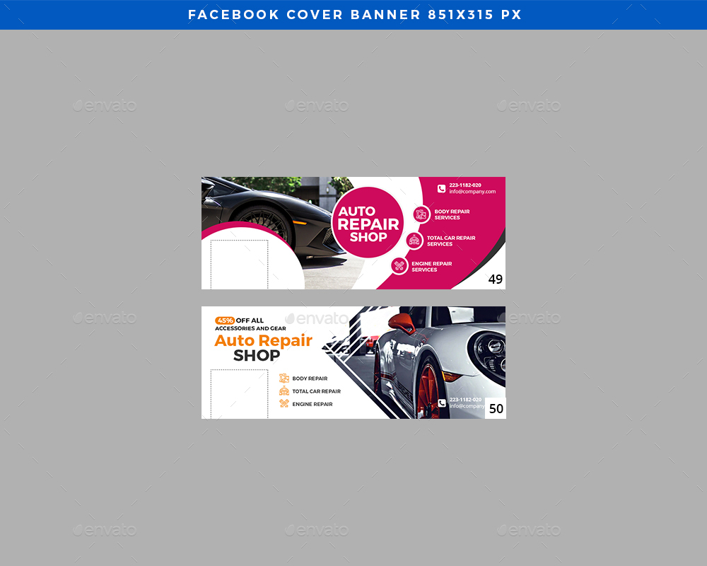 50 Facebook Cover - V1, Web Elements | GraphicRiver