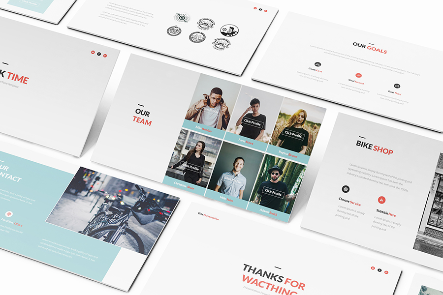 Bicycle Keynote Presentation Template, Presentation Templates ...