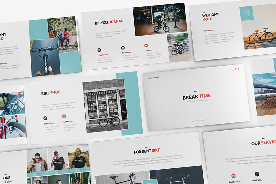 Bicycle Google Slides Presentation Template, Presentation Templates