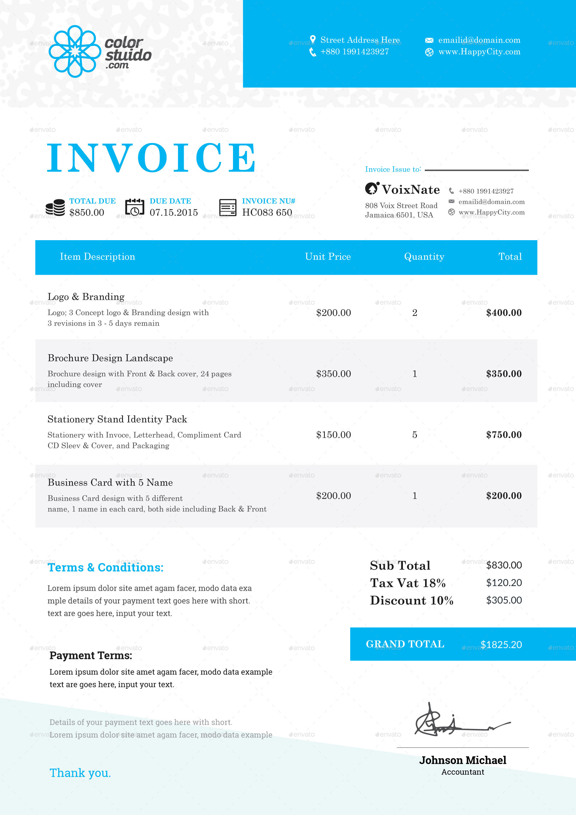 Creative Invoice, Print Templates | GraphicRiver