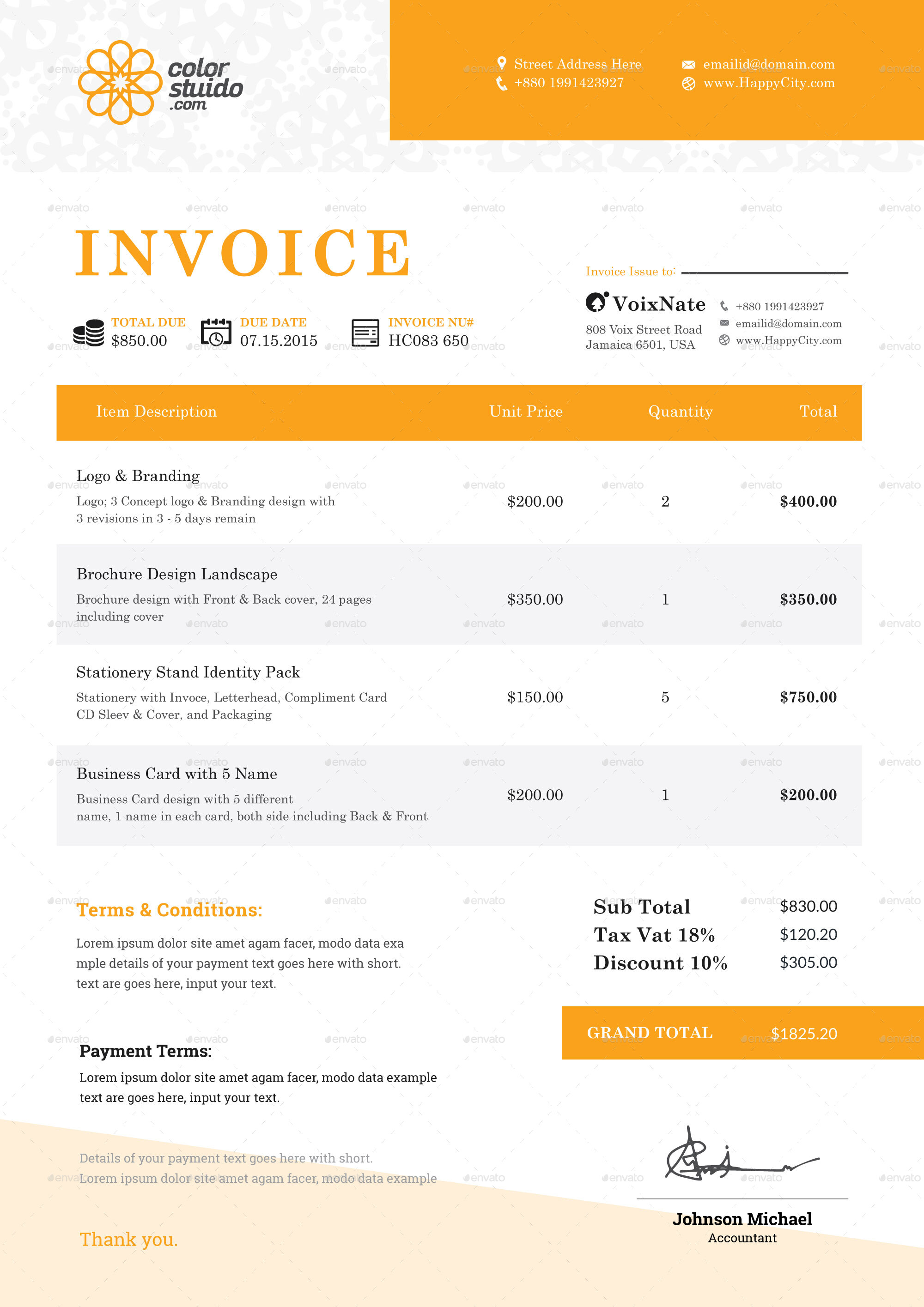 Creative Invoice, Print Templates | GraphicRiver