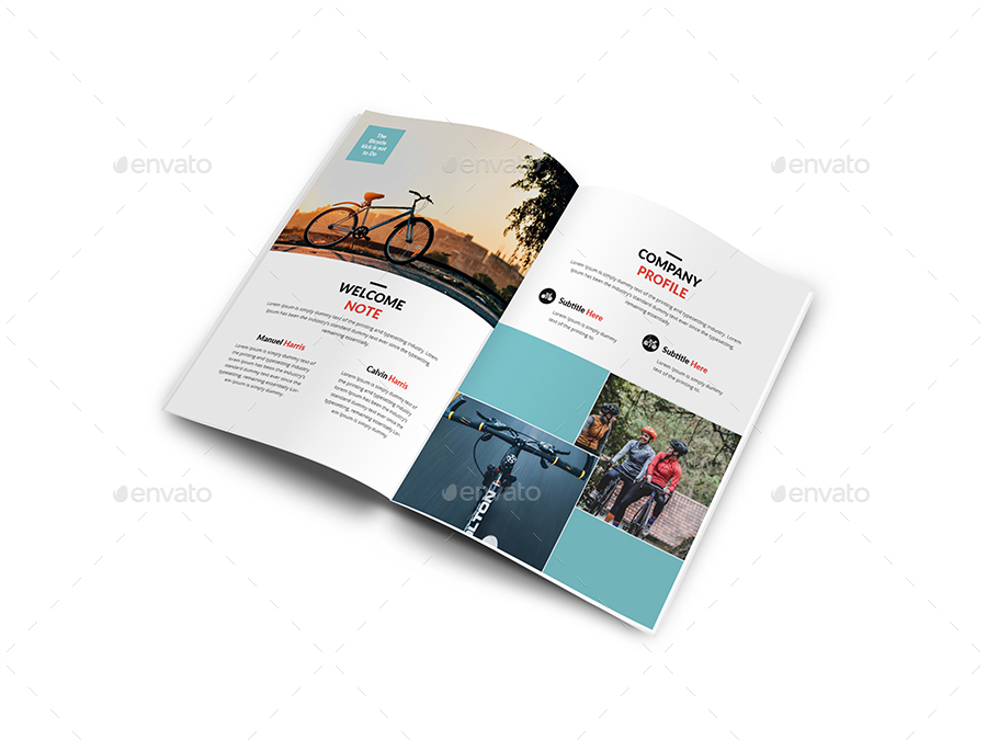 Bicycle A4 Brochure Template, Print Templates | GraphicRiver