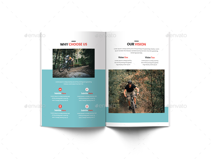 Bicycle A4 Brochure Template, Print Templates | GraphicRiver