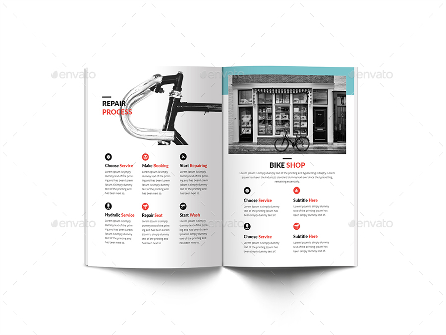 Bicycle A4 Brochure Template, Print Templates | GraphicRiver