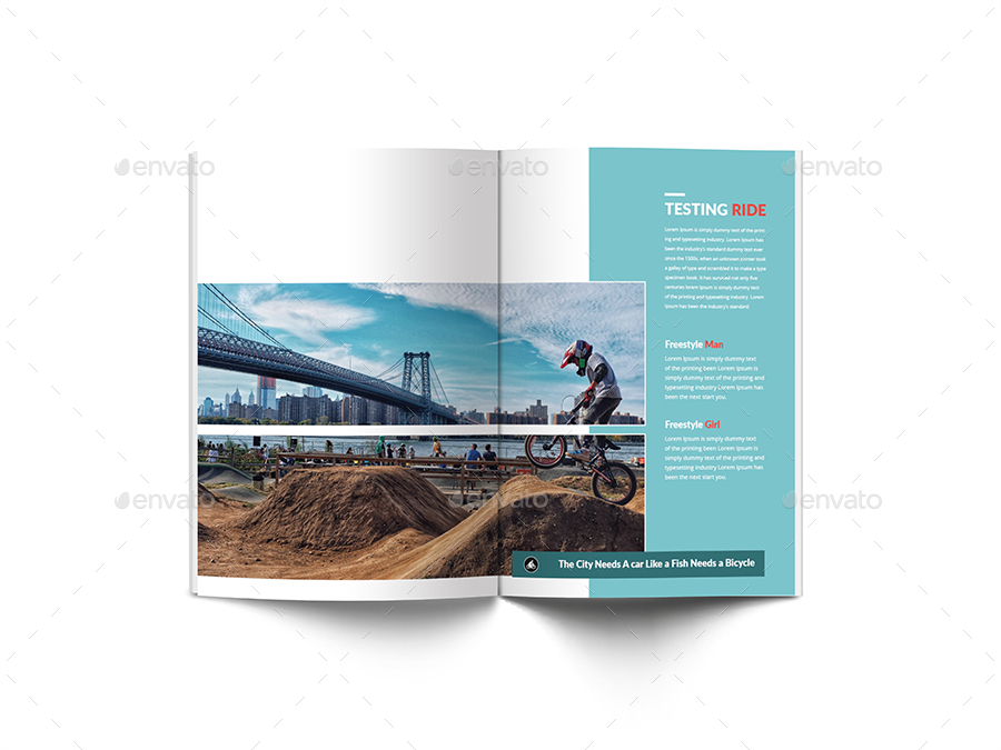 Bicycle A4 Brochure Template, Print Templates | GraphicRiver