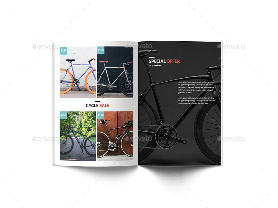 Bicycle A4 Brochure Template, Print Templates | GraphicRiver