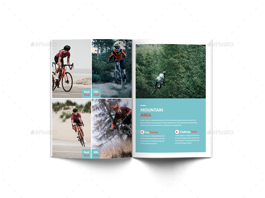 Bicycle A4 Brochure Template, Print Templates | GraphicRiver