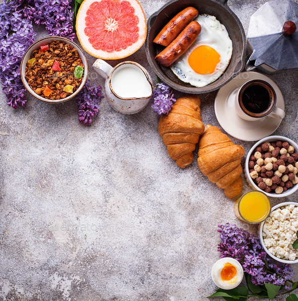 Set of various healthy breakfast Stock Photo by furmanphoto | PhotoDune