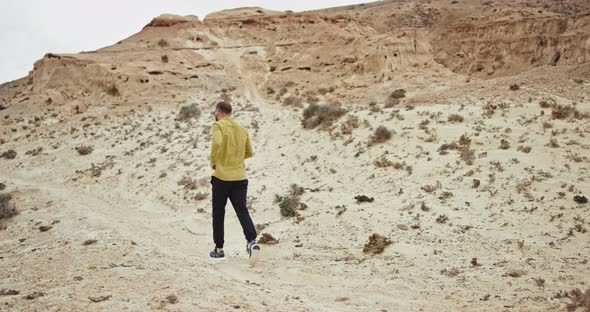 Handsome Man with the Eyeglasses Running Through, Stock Footage | VideoHive