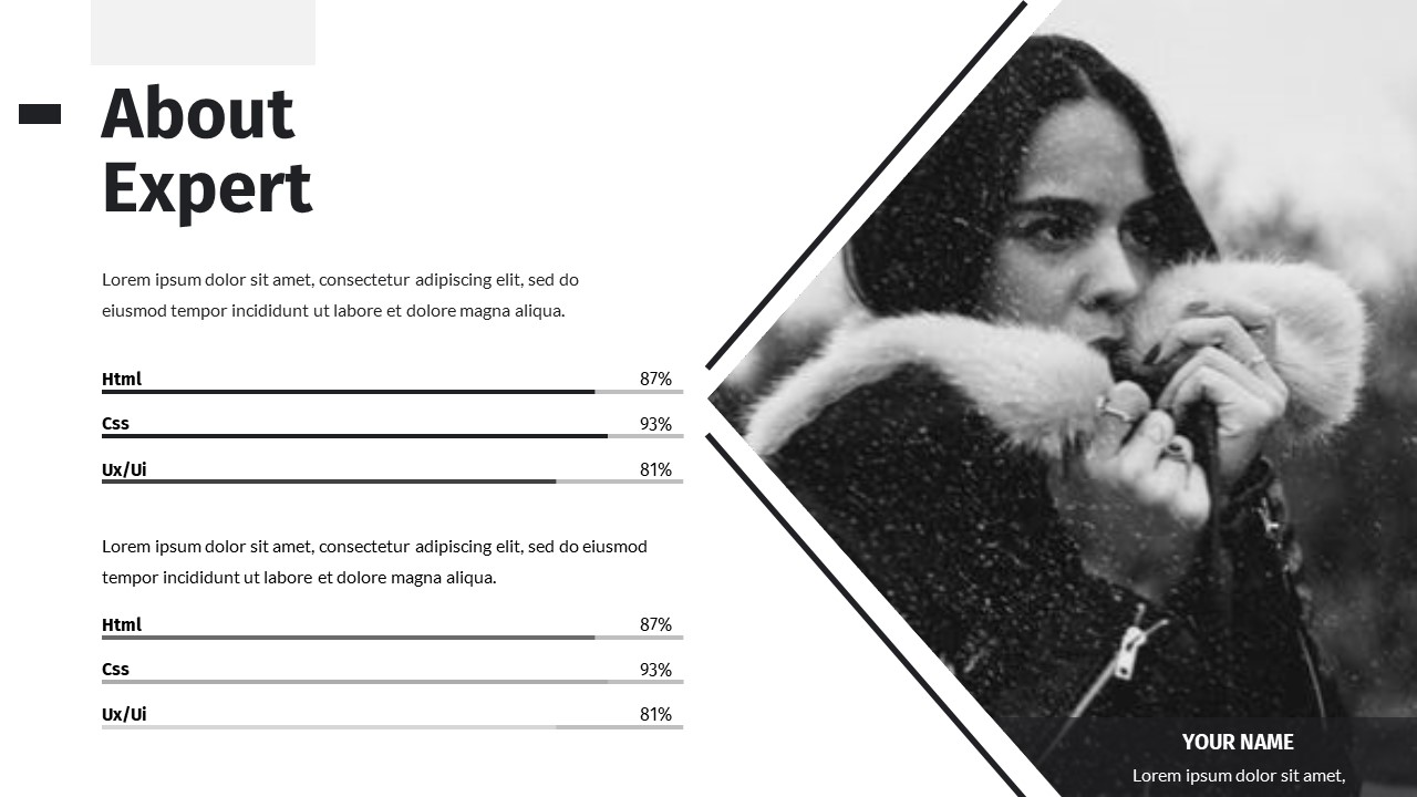 Black & White - Business Google Slide Template, Presentation Templates