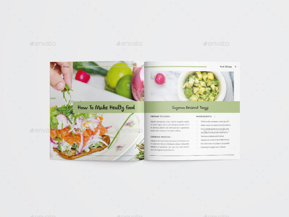Food Recipe Brochure, Print Templates | GraphicRiver