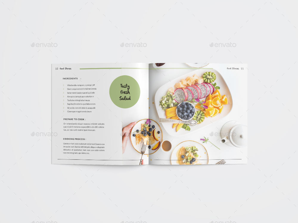 Food Recipe Brochure, Print Templates | GraphicRiver