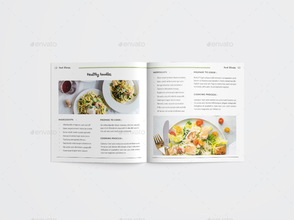 Food Recipe Brochure, Print Templates | GraphicRiver