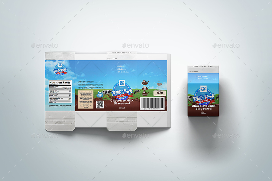 Milk Pack Mock-up v3, Graphics | GraphicRiver