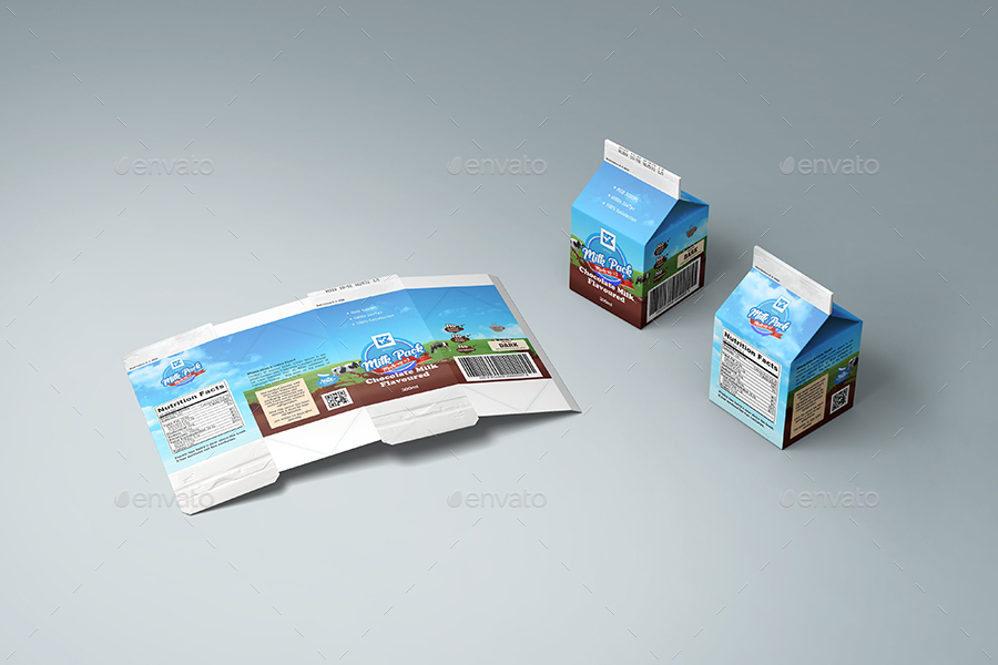Milk Pack Mock-up v3, Graphics | GraphicRiver