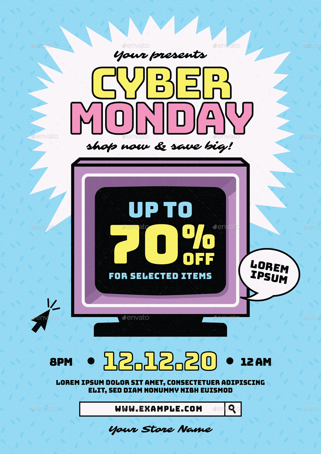 Cyber Monday Event Flyer + Instagram Post, Print Templates | GraphicRiver