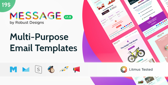 Message - Responsive Multi-Purpose Email Templates + Robust Editor by ...