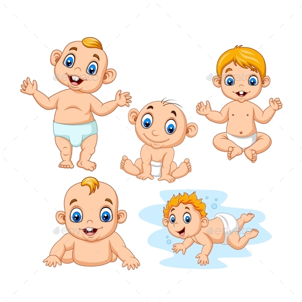 Baby Boy Cartoon, Vectors | GraphicRiver