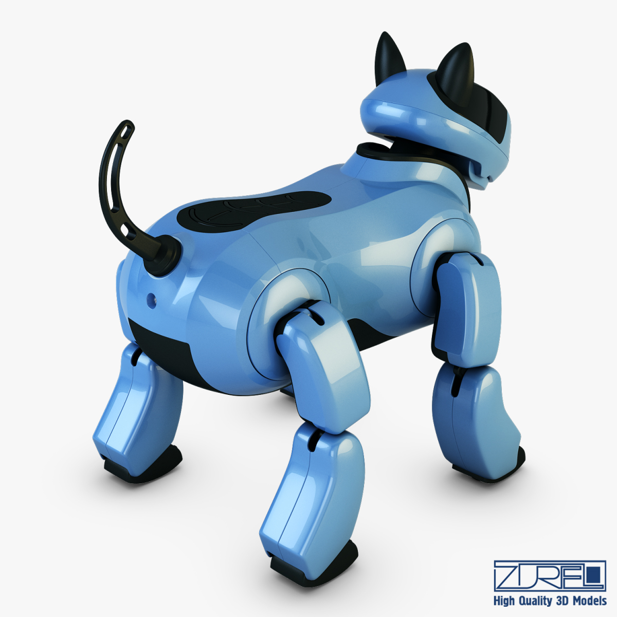 Genibo Robot Dog blue by Zurel | 3DOcean