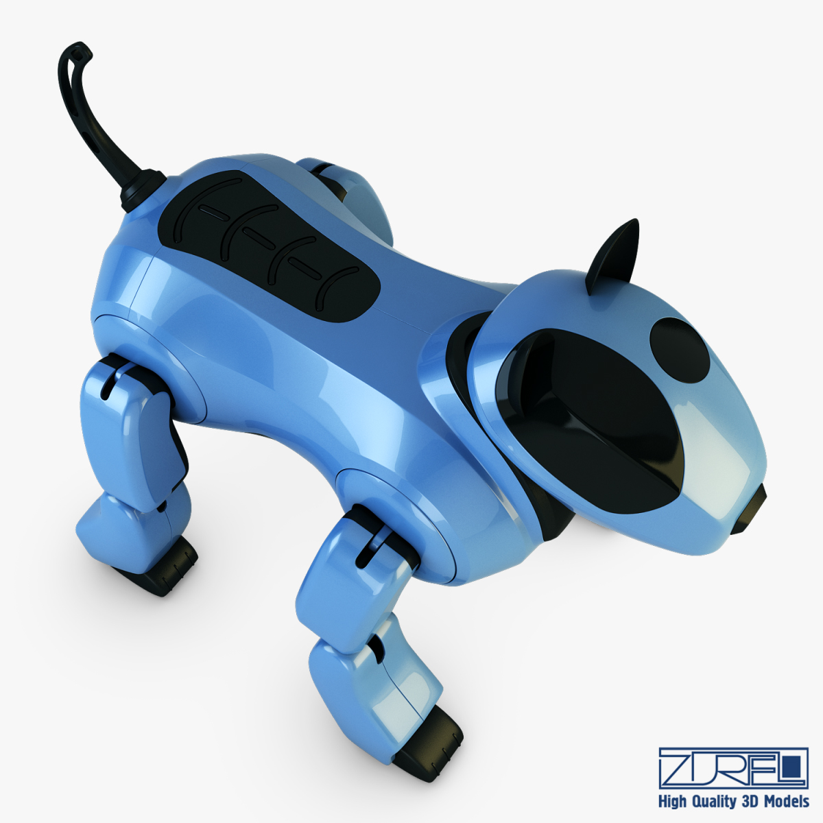 Genibo Robot Dog blue by Zurel | 3DOcean