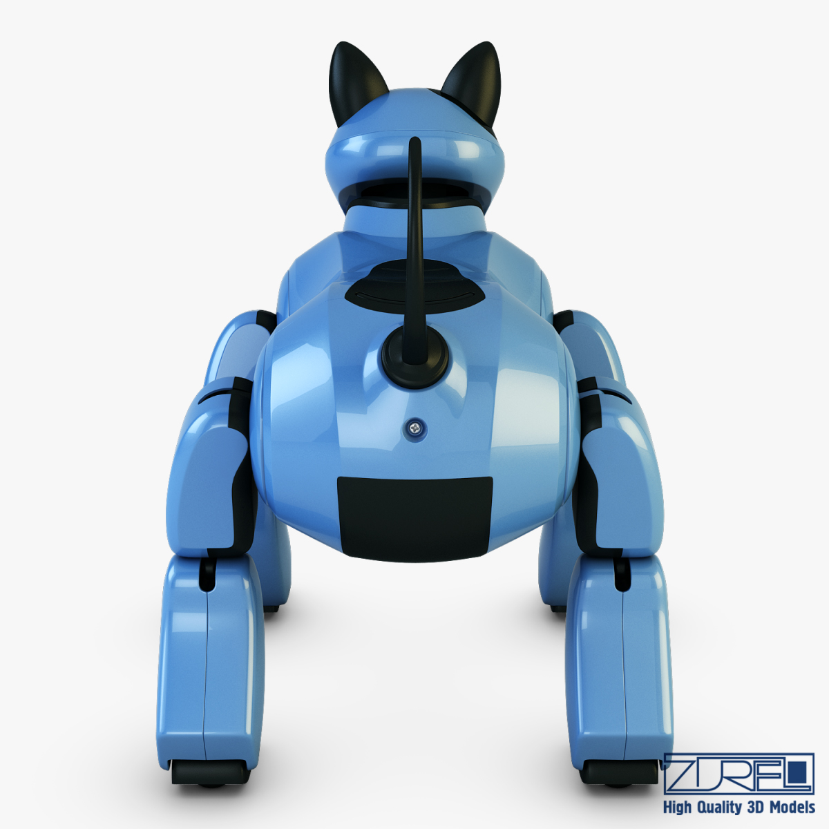 Genibo Robot Dog blue by Zurel | 3DOcean
