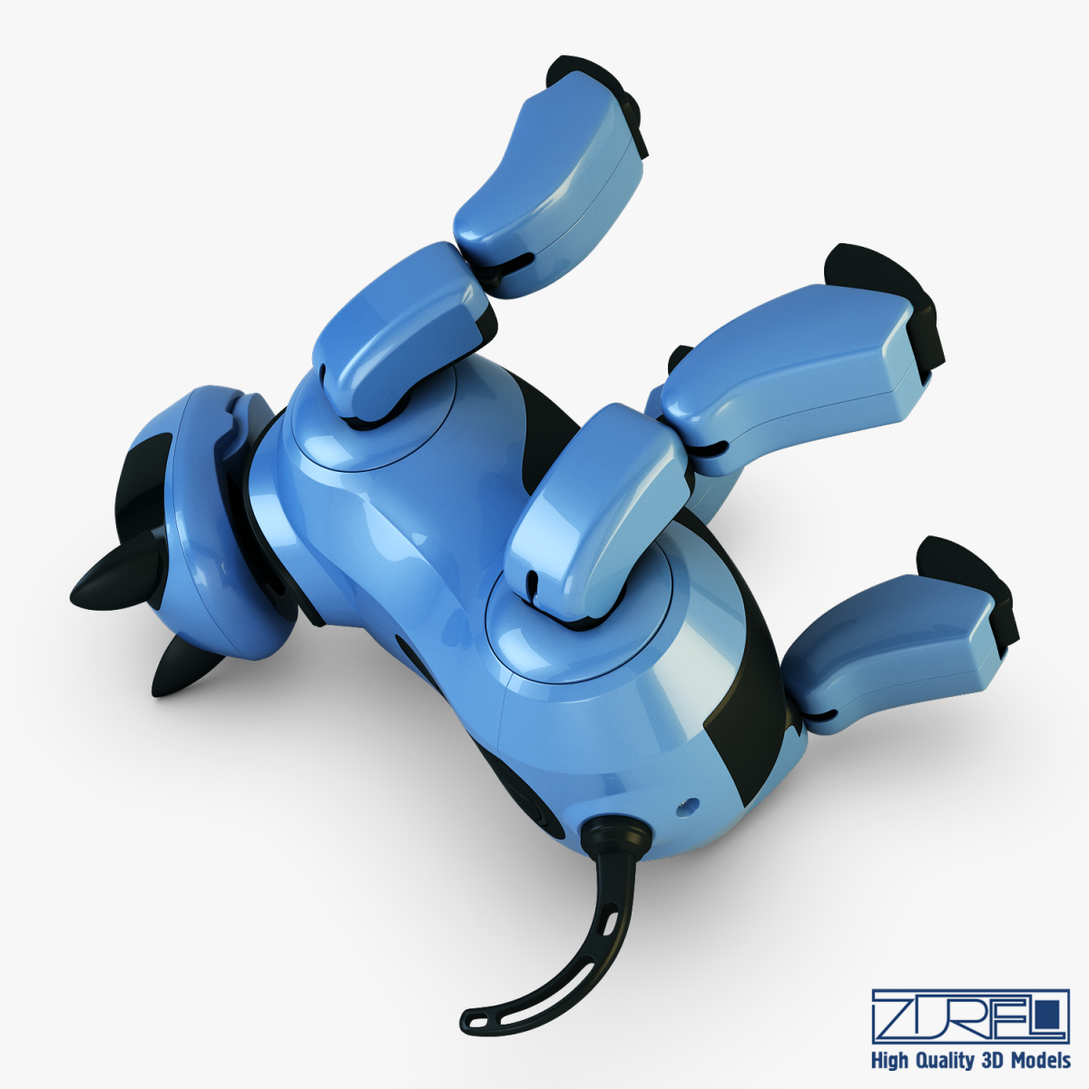 Genibo Robot Dog blue by Zurel | 3DOcean