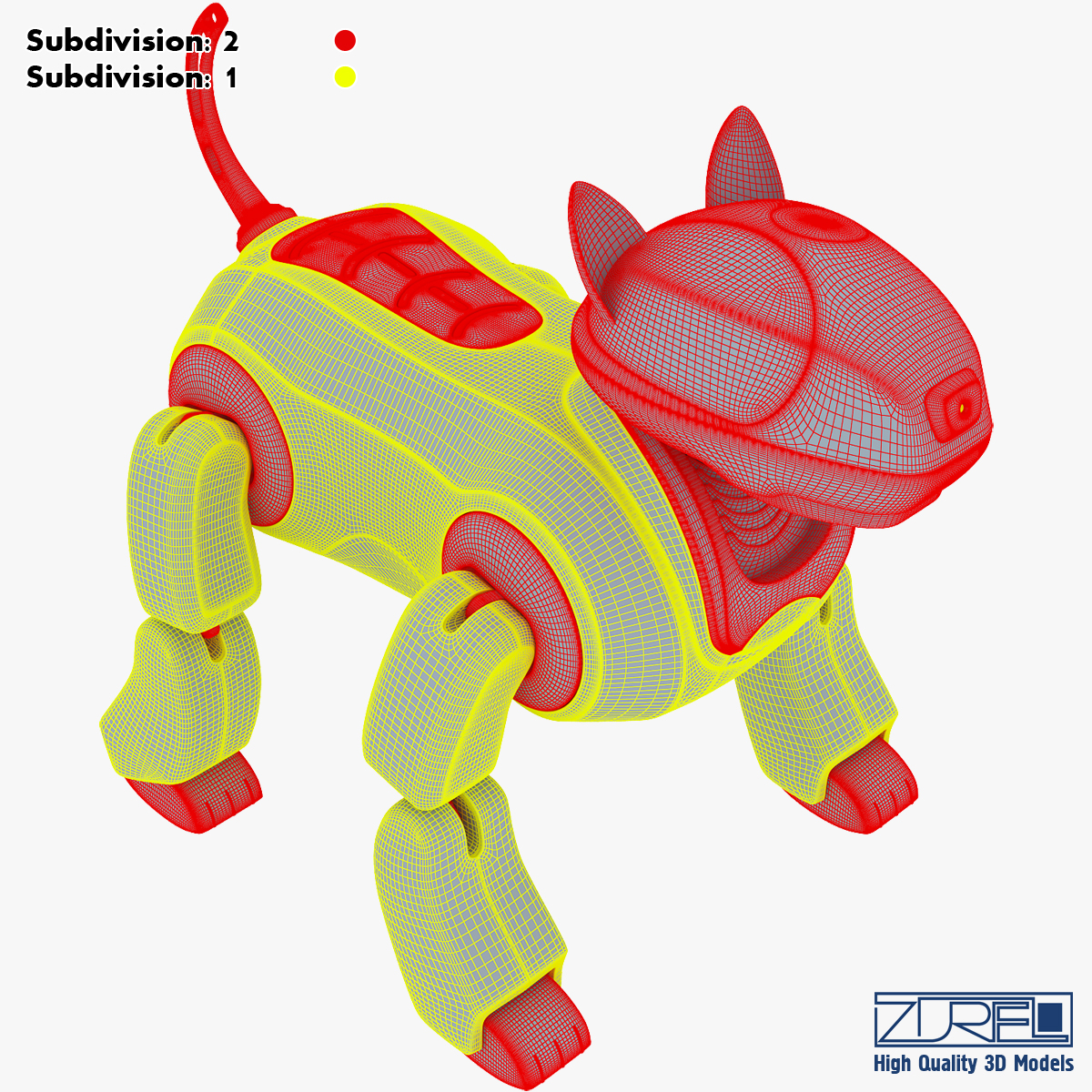 Genibo Robot Dog blue by Zurel | 3DOcean