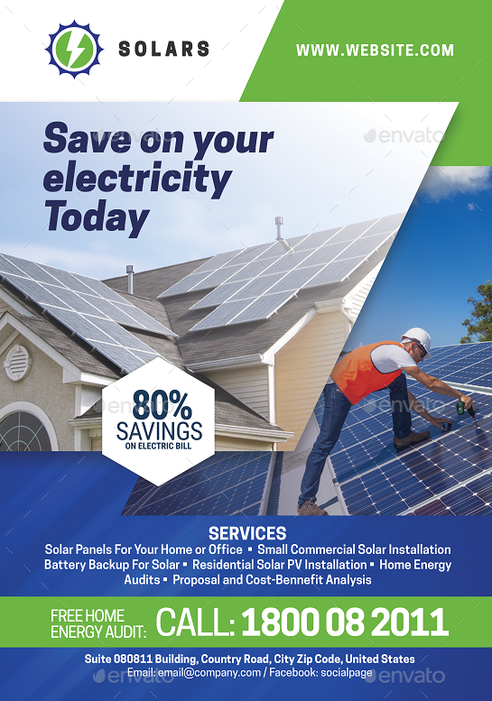 Solar Power Flyer, Print Templates | GraphicRiver