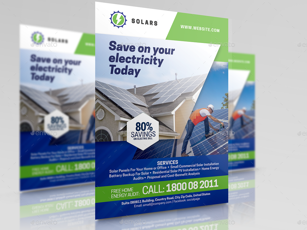 Solar Power Flyer, Print Templates | GraphicRiver