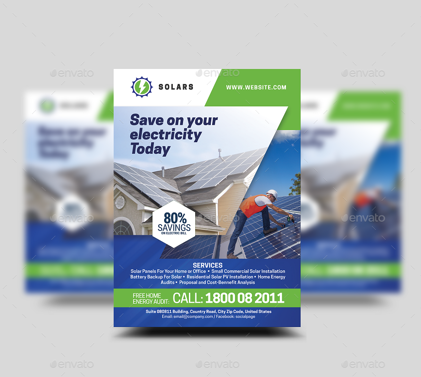 Solar Power Flyer, Print Templates | GraphicRiver
