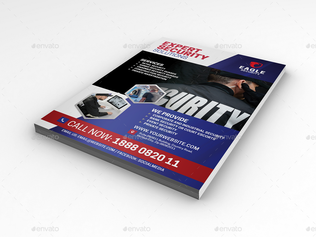 Security Services Promotional Flyer, Print Templates | GraphicRiver