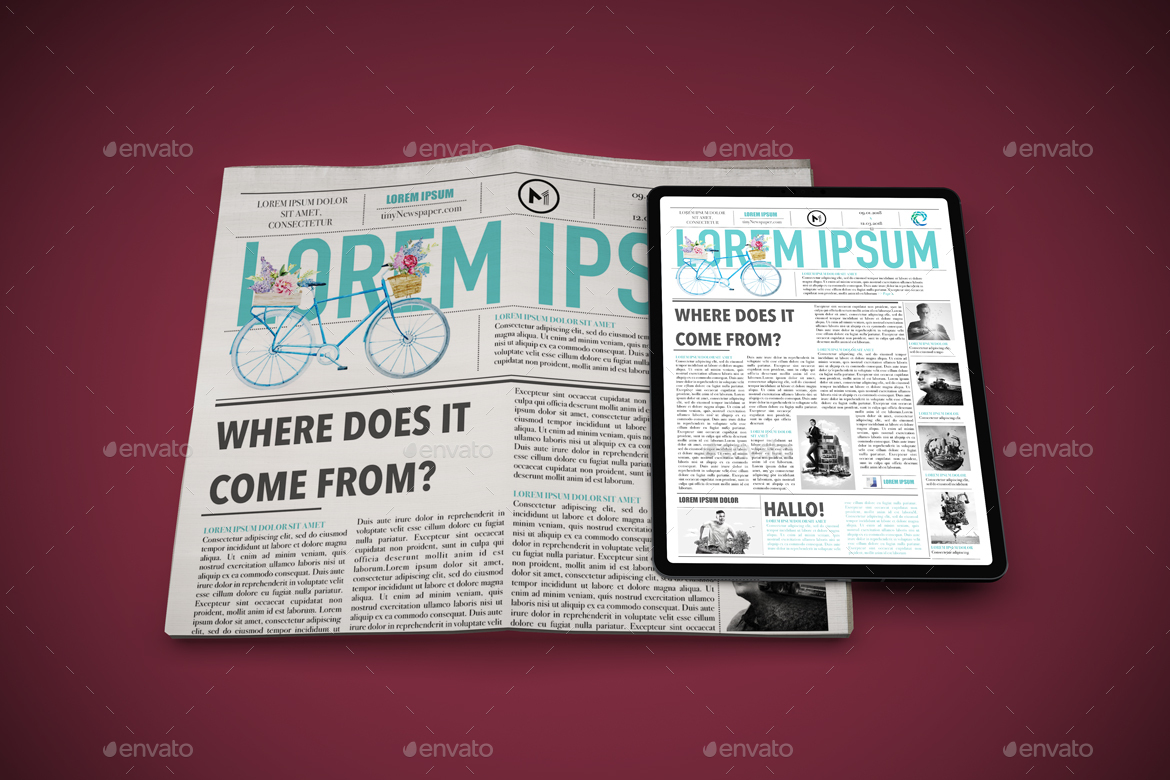 Newspaper App MockUp, Graphics | GraphicRiver