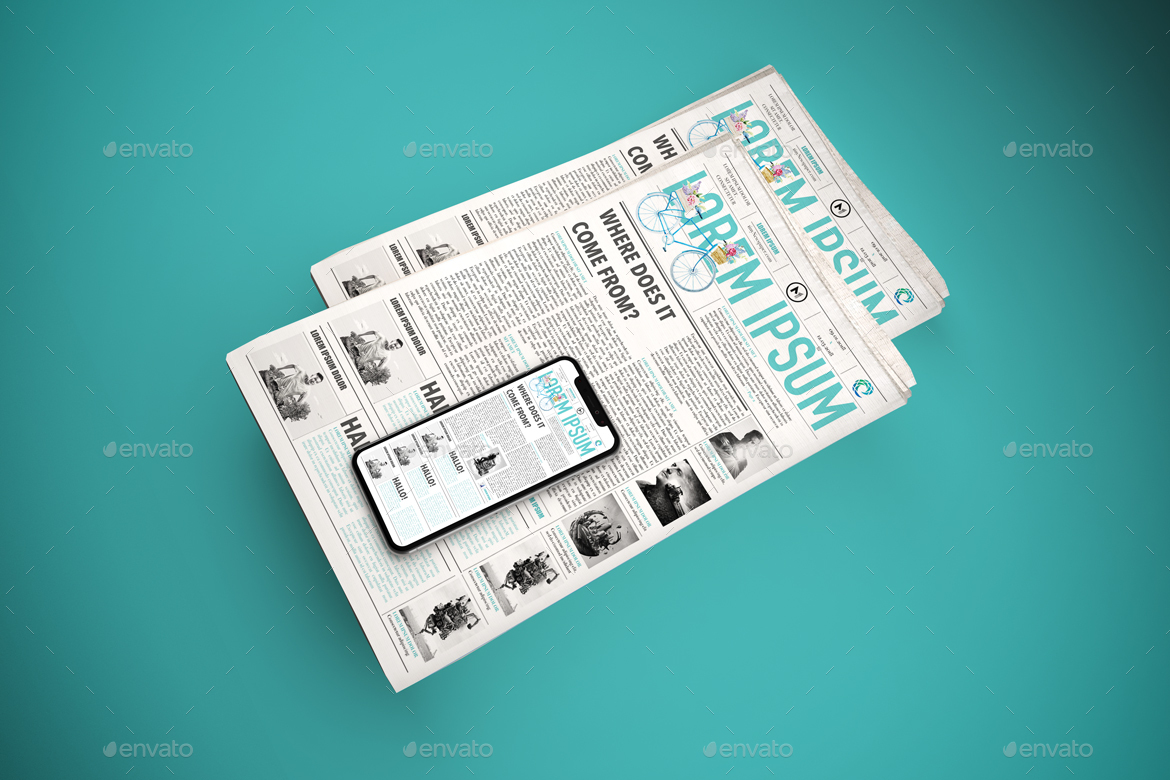 Newspaper App MockUp, Graphics | GraphicRiver