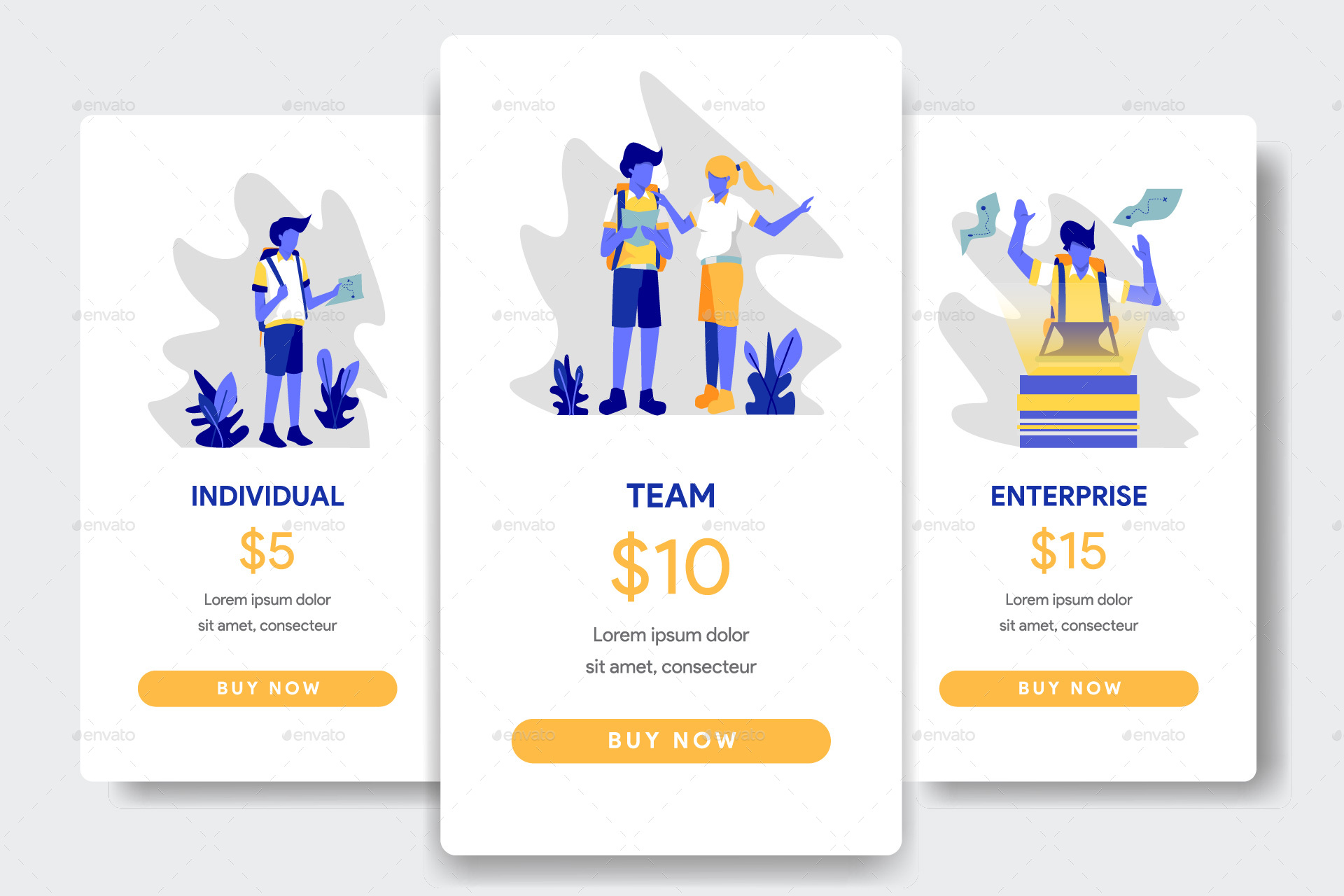 10 Pricing Option Illustration Set, Vectors | GraphicRiver