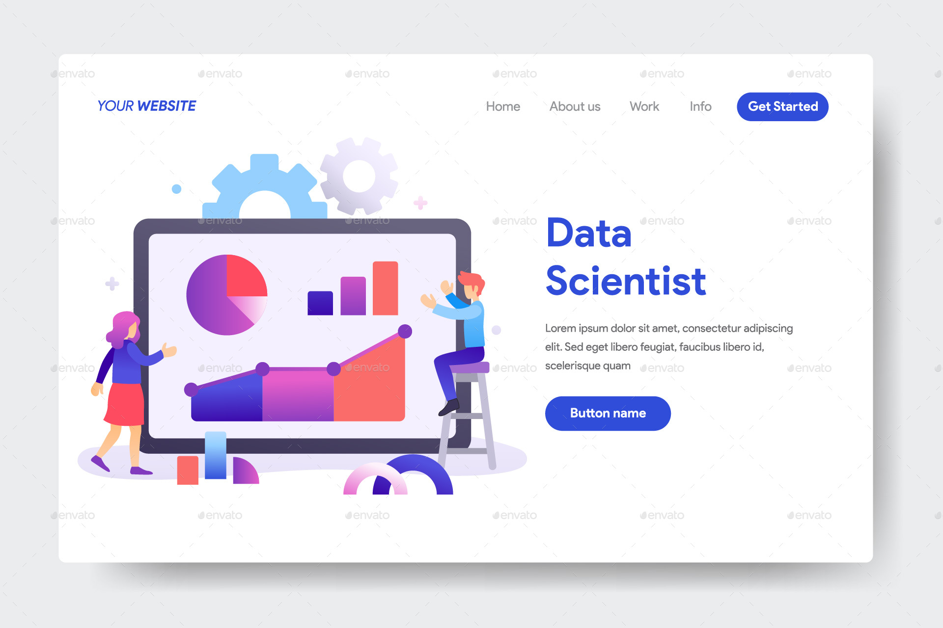 5 Data Graph & Statistics Illustrations by TanahAirStudio | GraphicRiver