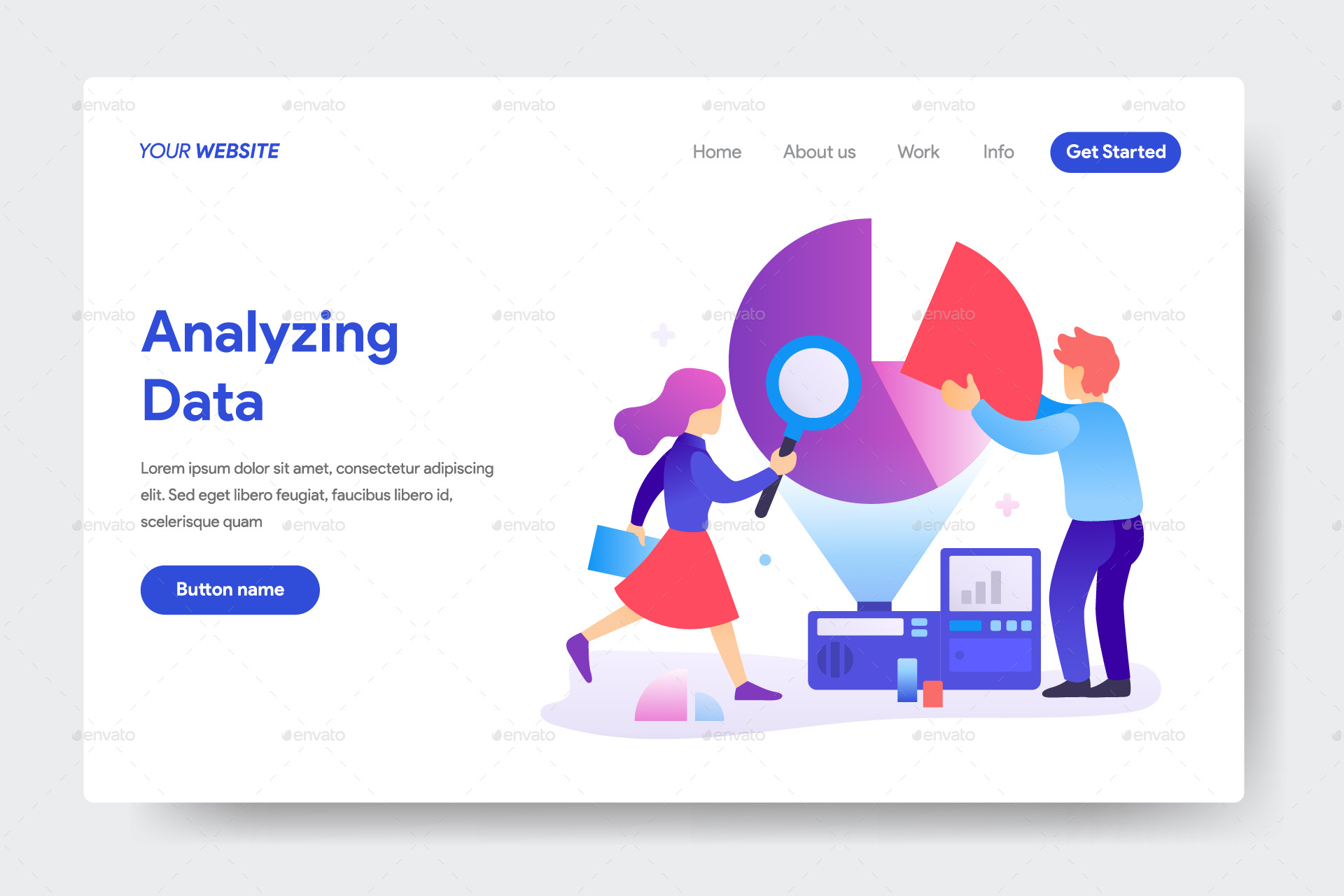 5 Data Graph & Statistics Illustrations by TanahAirStudio | GraphicRiver