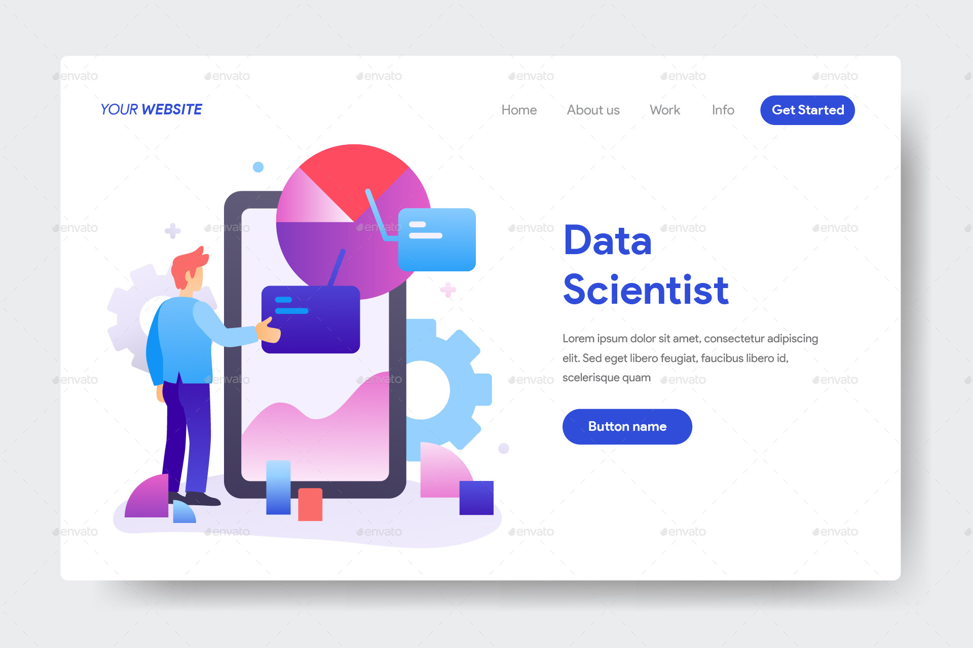 5 Data Graph & Statistics Illustrations by TanahAirStudio | GraphicRiver