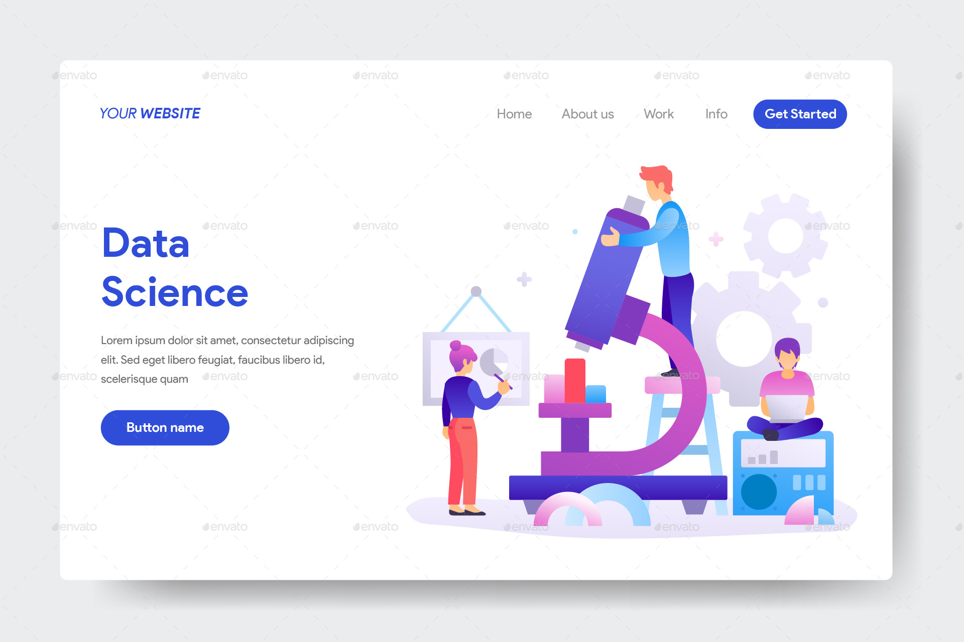 5 Data Graph & Statistics Illustrations by TanahAirStudio | GraphicRiver