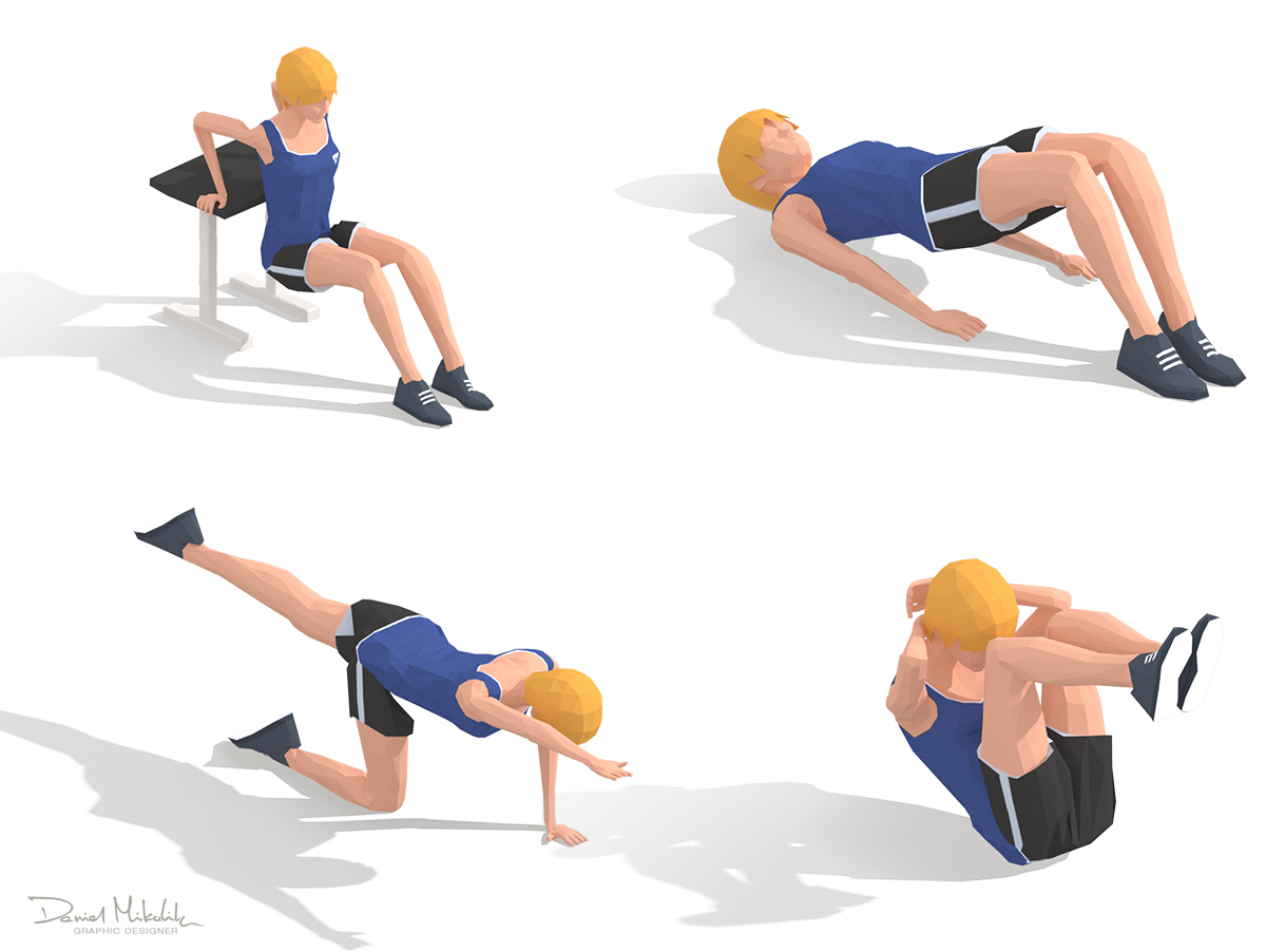 Exercise Animations Bundle Woman by Cerebrate | 3DOcean