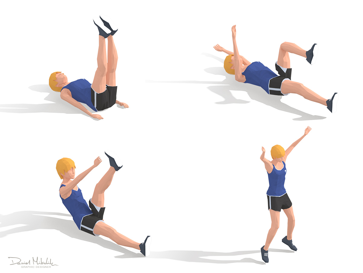 Exercise Animations Bundle Woman by Cerebrate | 3DOcean